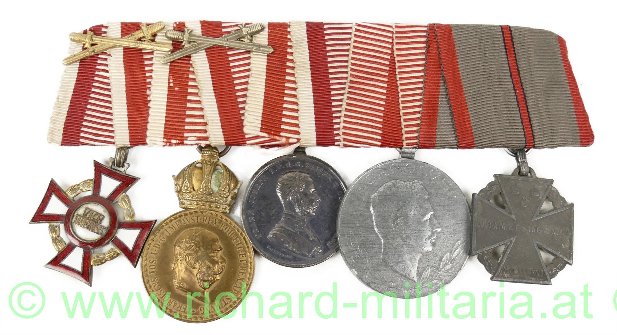1. WK - Österreich - Ordensspange - 5-teilig - deutsche Art | M71987