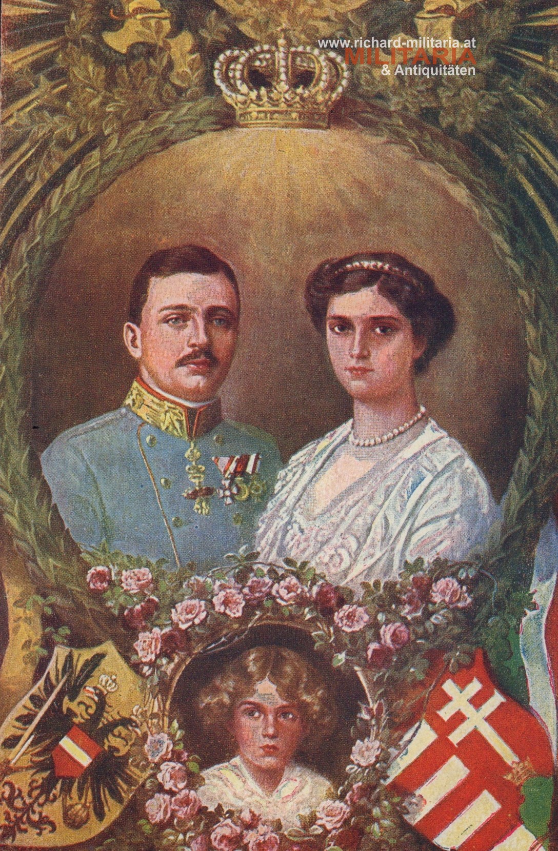 PK "Kaiserpaar Karl und Zita und Kronprinz Otto" - gelaufen | M76155