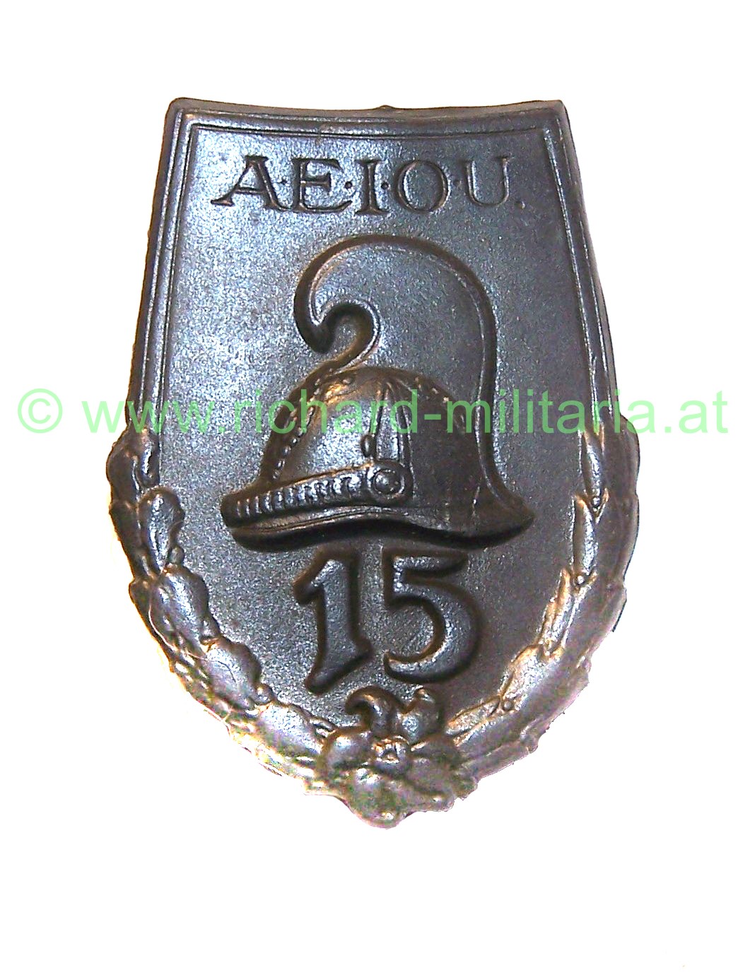 k.u.k. Kappenabzeichen - 15 Dragoner - AEIOU | M60552