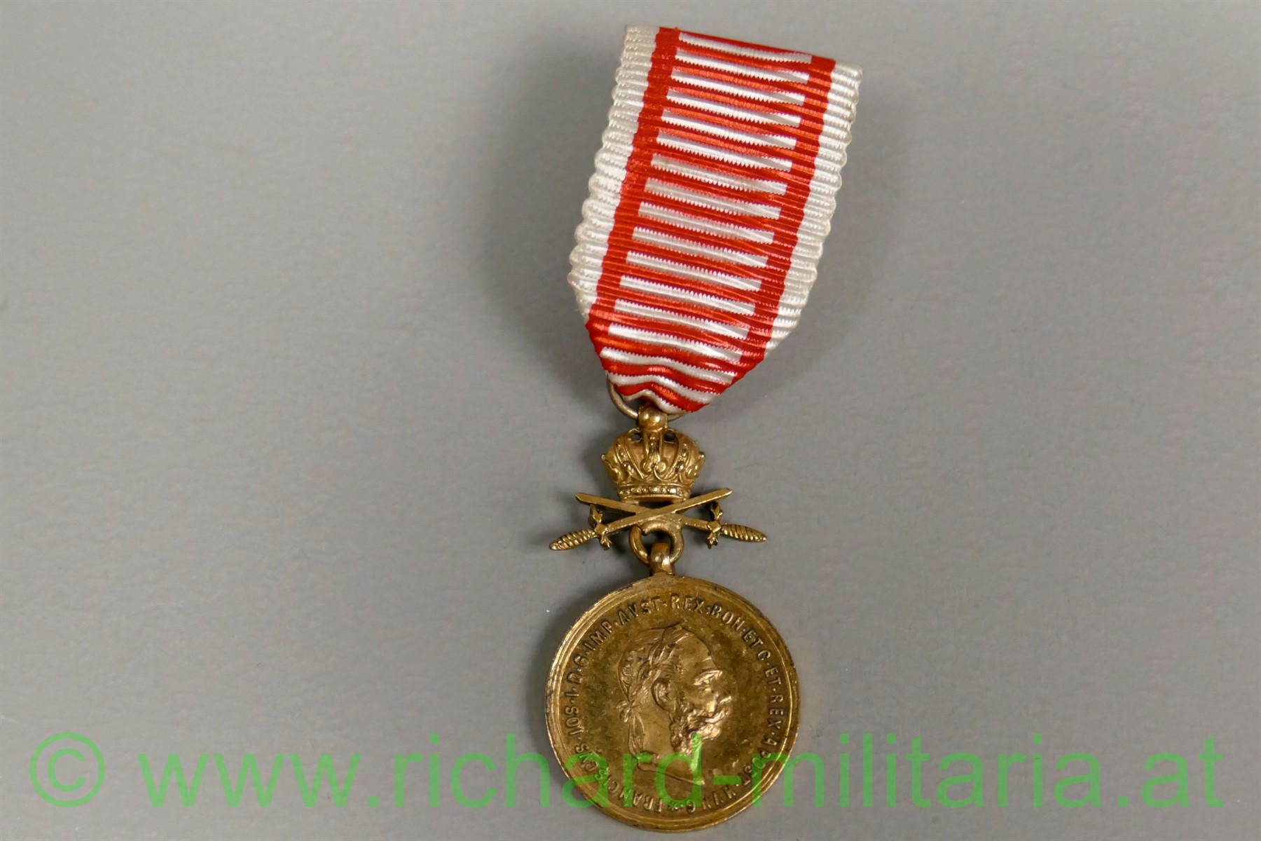 k.u.k. Bronzenes Signum Laudis FJ1 mit Schwerter - MINIATUR | M74298