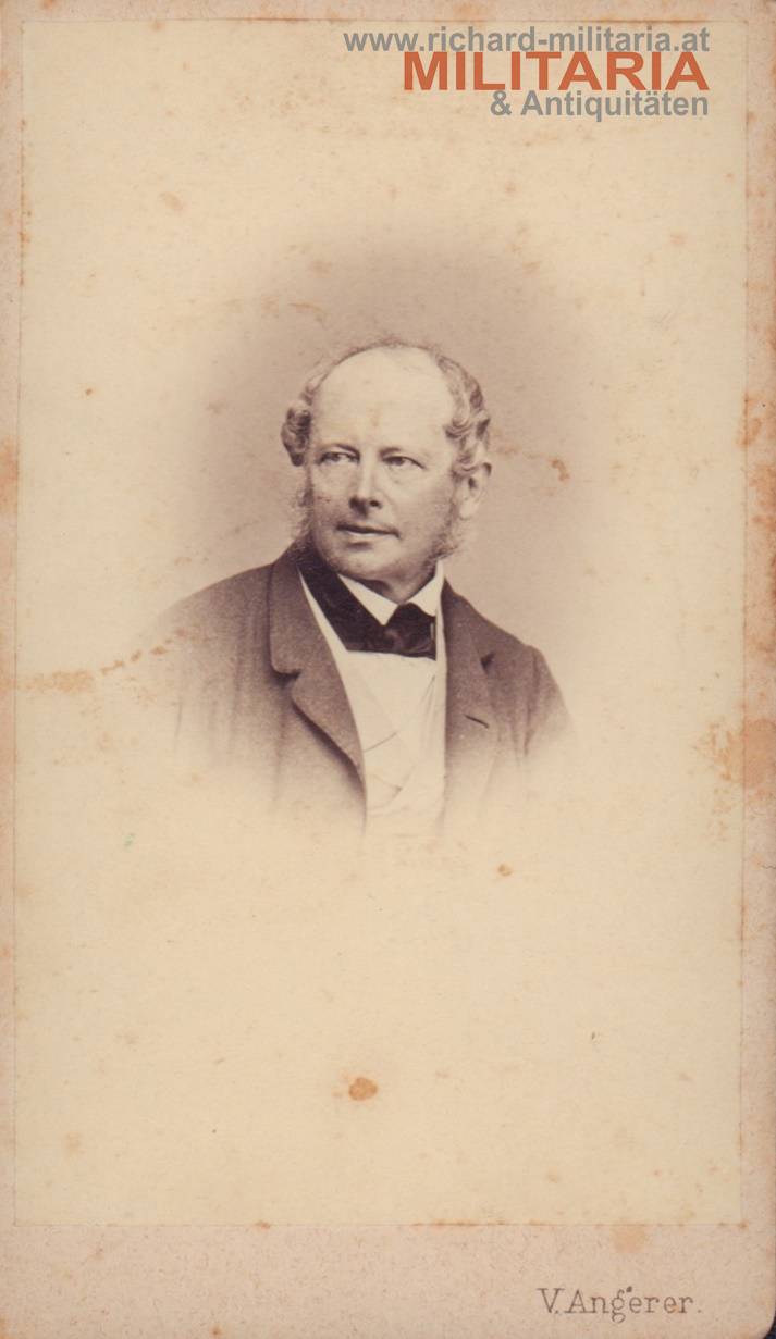 k.u.k Hartkartonfoto - Reichskanzler Graf Friedrich Ferdinand von Beust ...